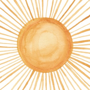 Boho Setting Sun Nursery Wall Art Print, Set of 3 Prints, Boho Sunshine ...