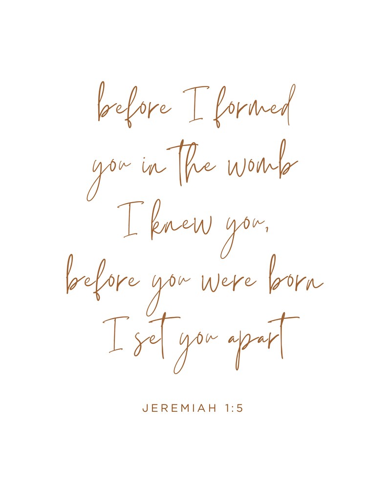 Christian Nursery Wall Art | Before I Formed You in the Womb | Rainbow ...