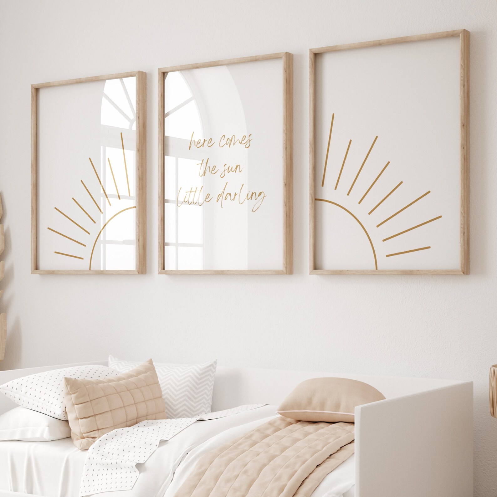 Boho Sun Nursery Wall Art, Set of 3 Prints, Boho Sunshine Prints ...
