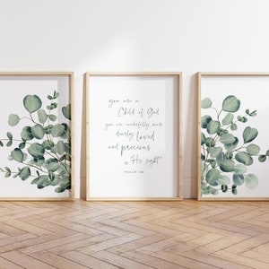 Nursery Decor Christian, Nursery Wall Art Eucalyptus, Nursery Decor Boy ...