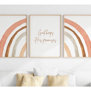 Christian Nursery Decor Rainbow Nursery Decor Christian Nursery Bible ...