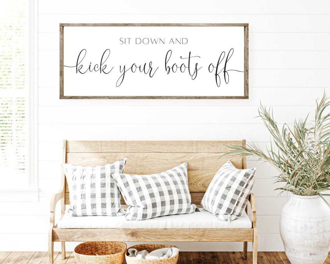 Sit Down and Kick Your Boots off Sign Country Decor Cowboy - Etsy