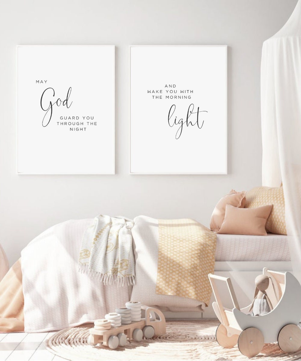 Nursery Bible Verse Wall Art Nursery Bible Print Nursery - Etsy