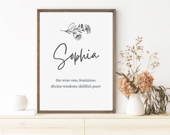 Name Meaning Sign | Etsy