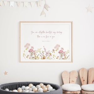 Christian Nursery Decor Girl Christian Nursery Print Nursery Bible ...
