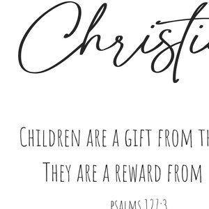 CHRISTIAN BOY NURSERY Name Sign Custom Baby Girl Room Wall - Etsy