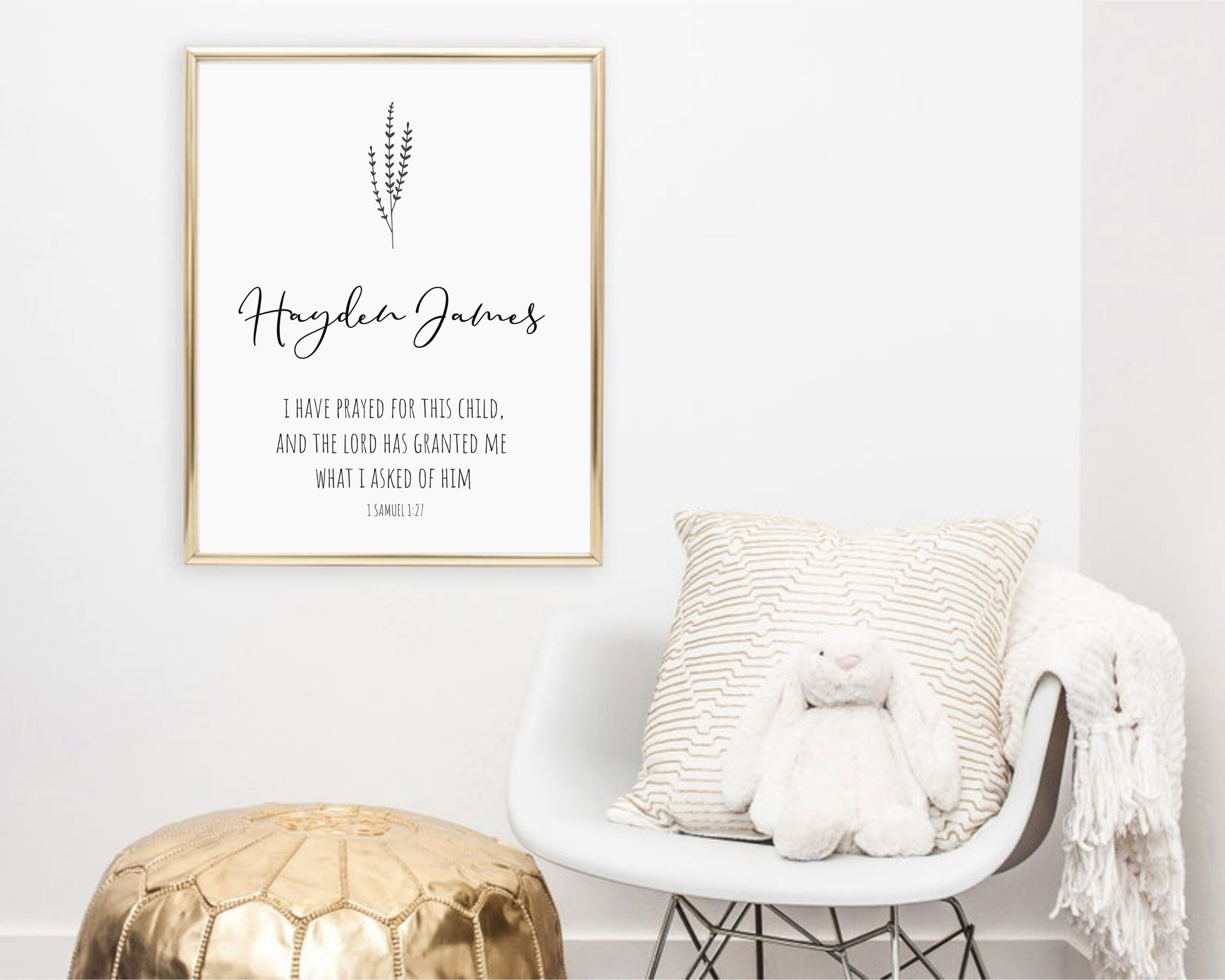 Personalized Christian Gift Bible Verse Nursery Wall Art - Etsy