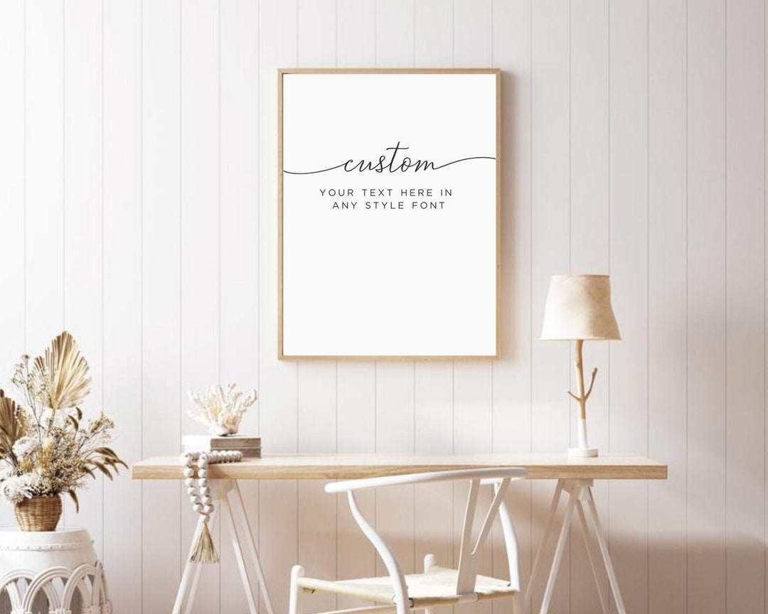 Custom Wall Art, Customized Wall Decor, Bedroom Wall Art, Living Room ...