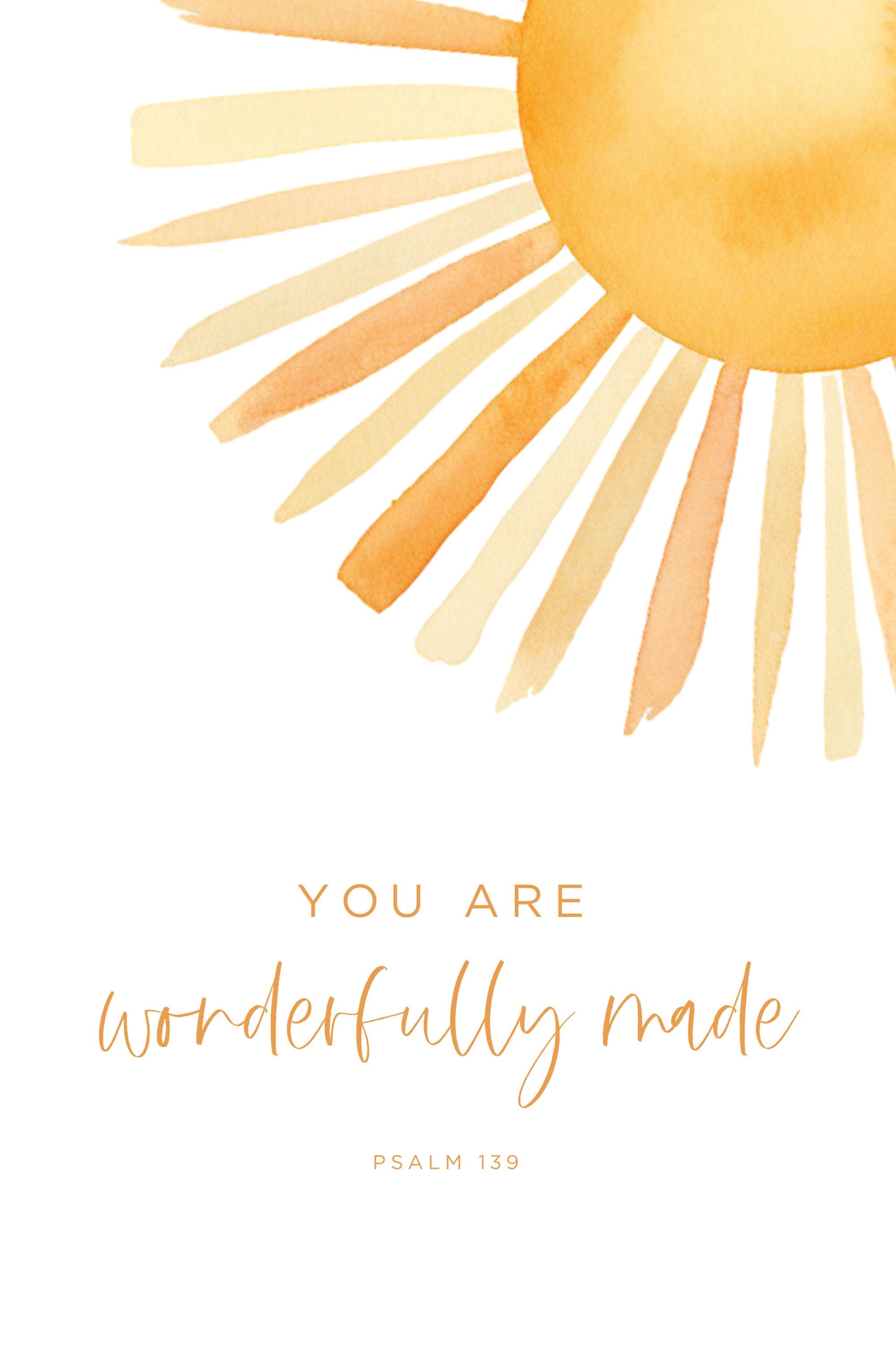 Christian Nursery Print Bible Verse Nursery Scripture Sunshine Wall Art ...