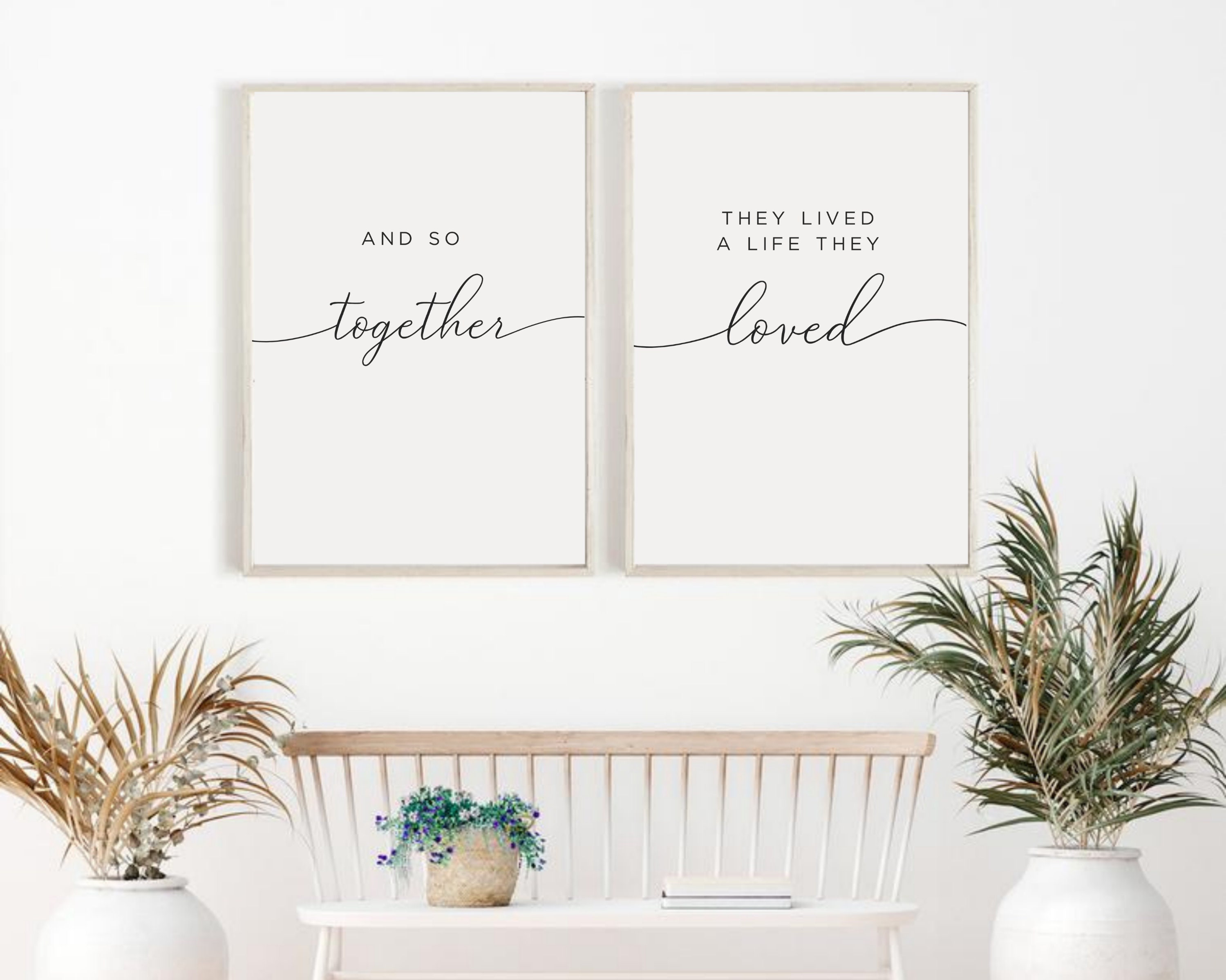 And So Together They Lived A Life They Loved Sign Bedroom | Etsy