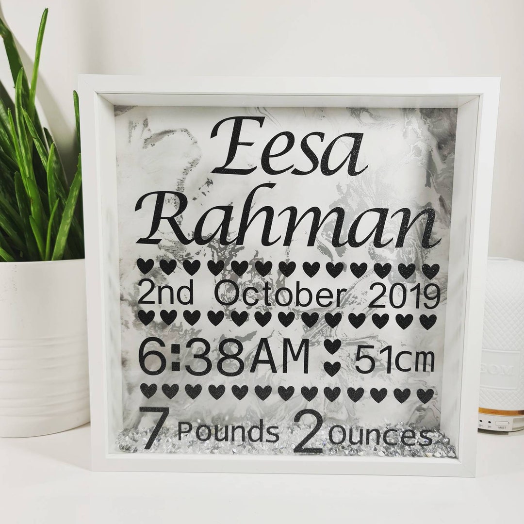 Baby Birth Details Stat Frame - Etsy