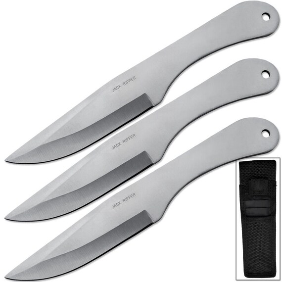 Jack Ripper Throwing Knives Set 3pcs Razor Sharp 8.5in Overall - Etsy