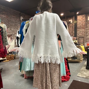 Vintage 60's/70's Knit rug Poncho Jacket Sweater - Etsy