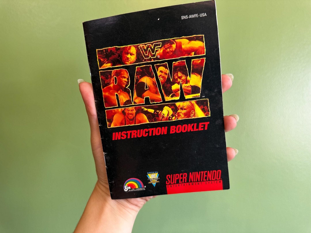 WWF RAW SNES Super Nintendo Instruction Manual Book Only!! - Etsy