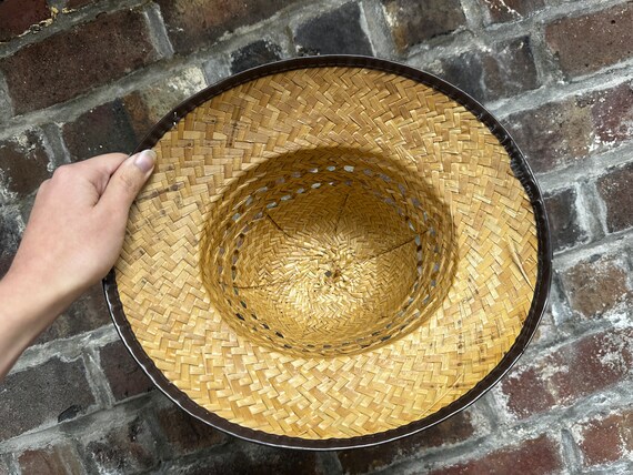 Vintage Straw Pith Helmet Sun Hat Safari Hat - Gem