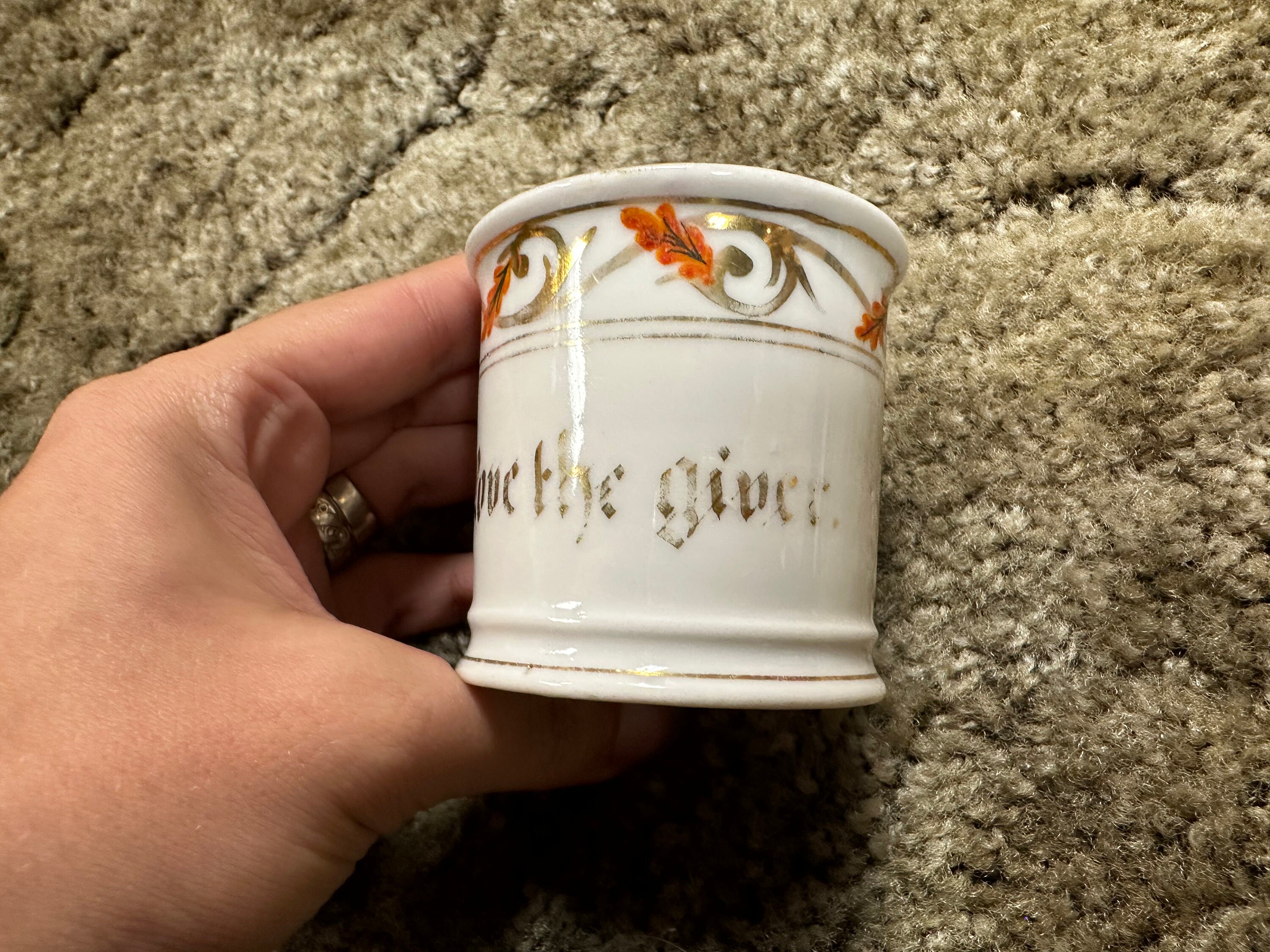 Antique Victorian 1900's Mini Child's Mug "love the Giver" - Etsy