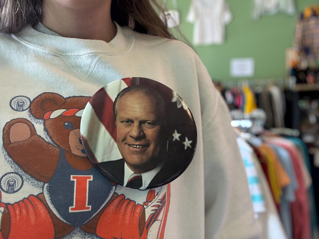 Vintage 70's Large 6 Inch Portrait Picture Gerald Ford Political ...