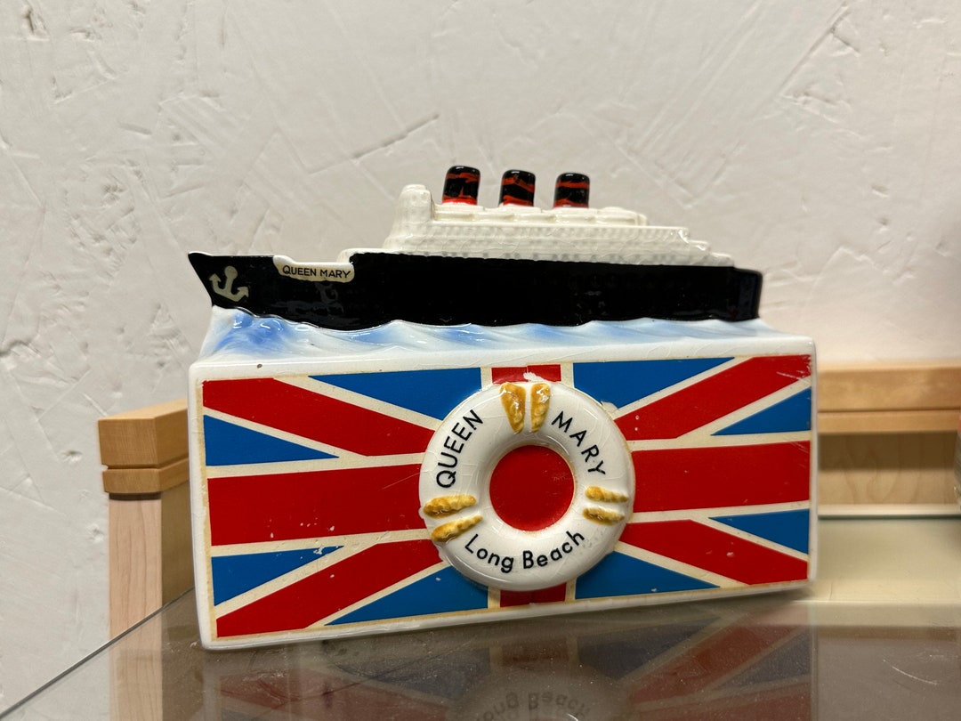Vintage 1968 Queen Mary Ship Long Beach Coin Bank - Etsy