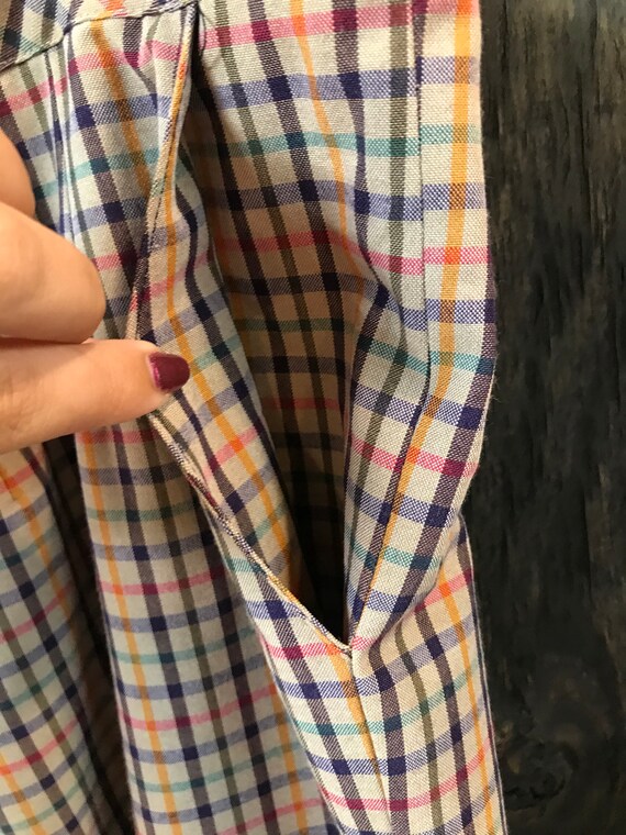Rare 70's Plus Size Korean Plaid Capris - Gem