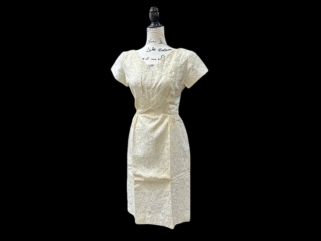 Vintage 50's Sexy Tight White Wiggle Dress - Etsy