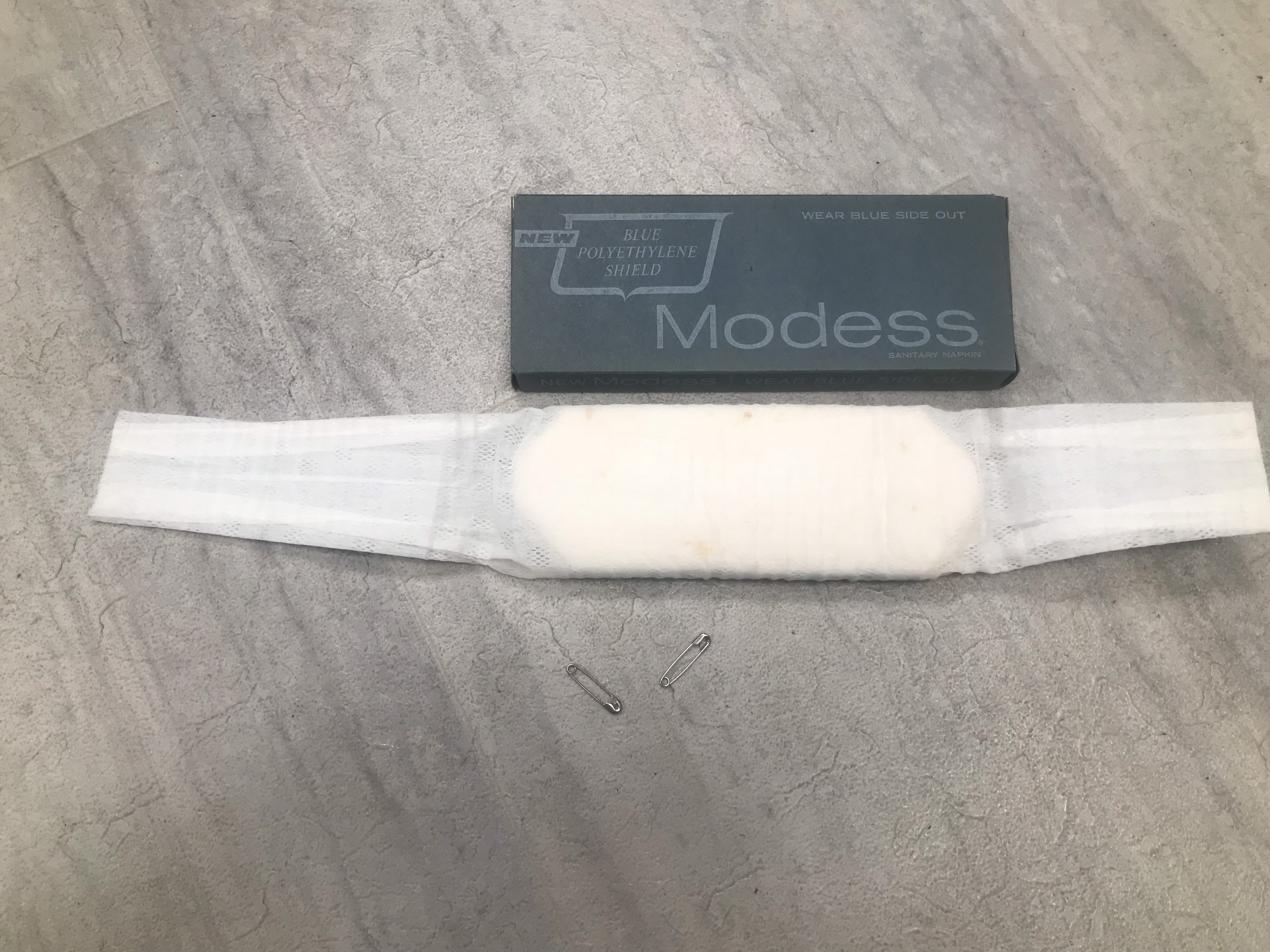 Vintage 50's New in Box Modess Blue Shield Sanitary Napkin - Etsy