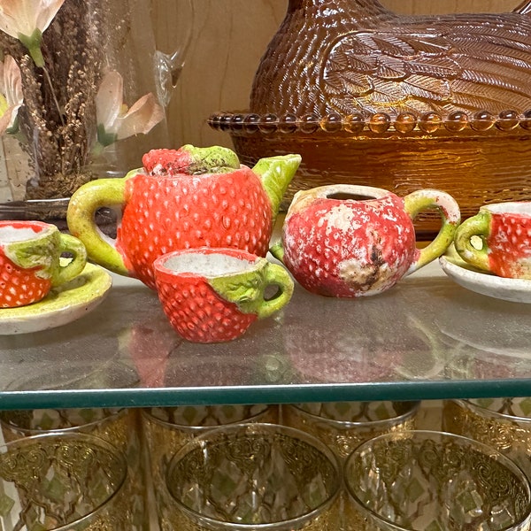 Strawberry Tea Set - Etsy