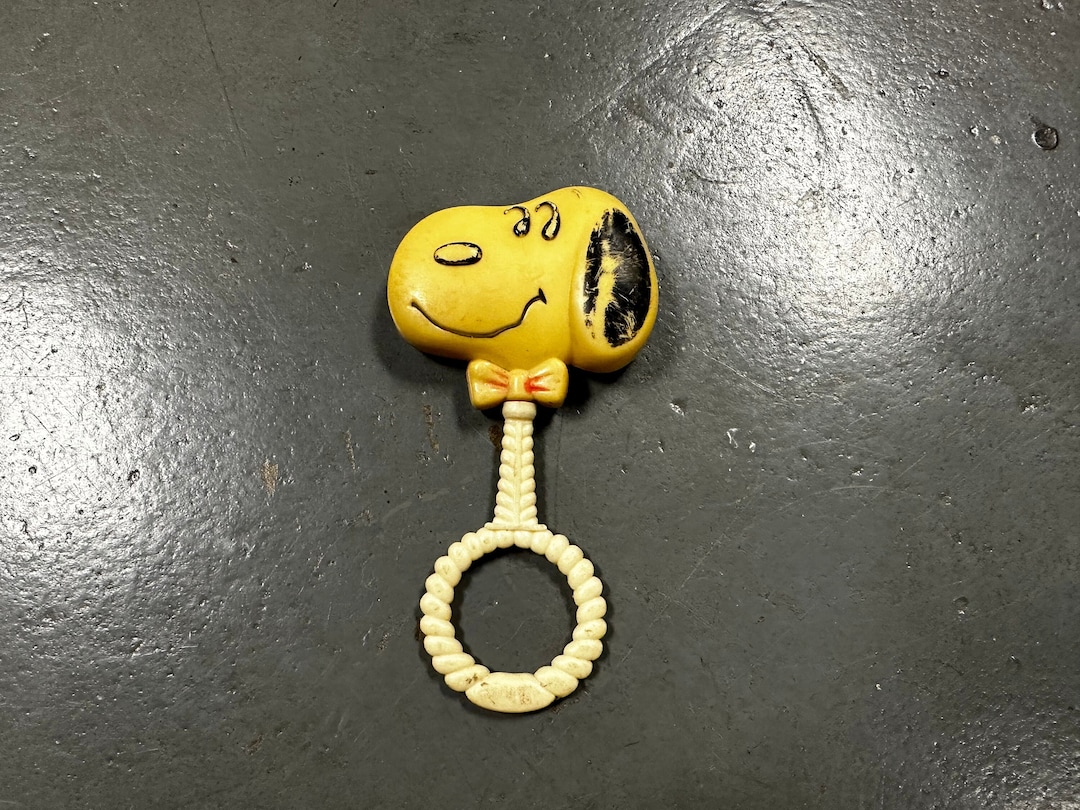 Vintage 1966 Snoopy Plastic Baby Rattle - Etsy