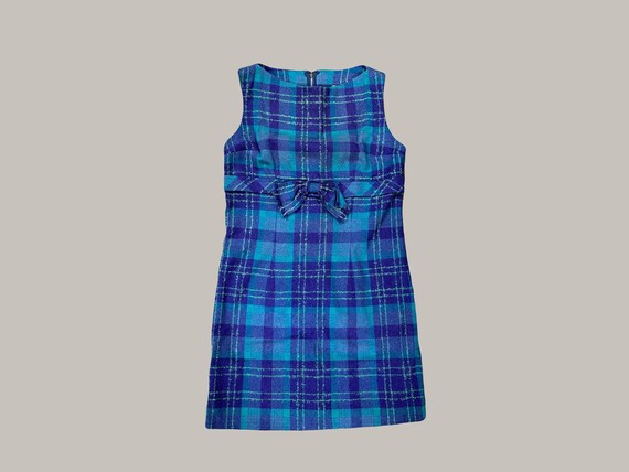 Adorable Vintage Early 60's Blue Wool Plaid Bobbie Br… - Gem