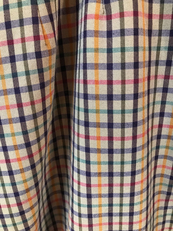 Rare 70's Plus Size Korean Plaid Capris - Gem