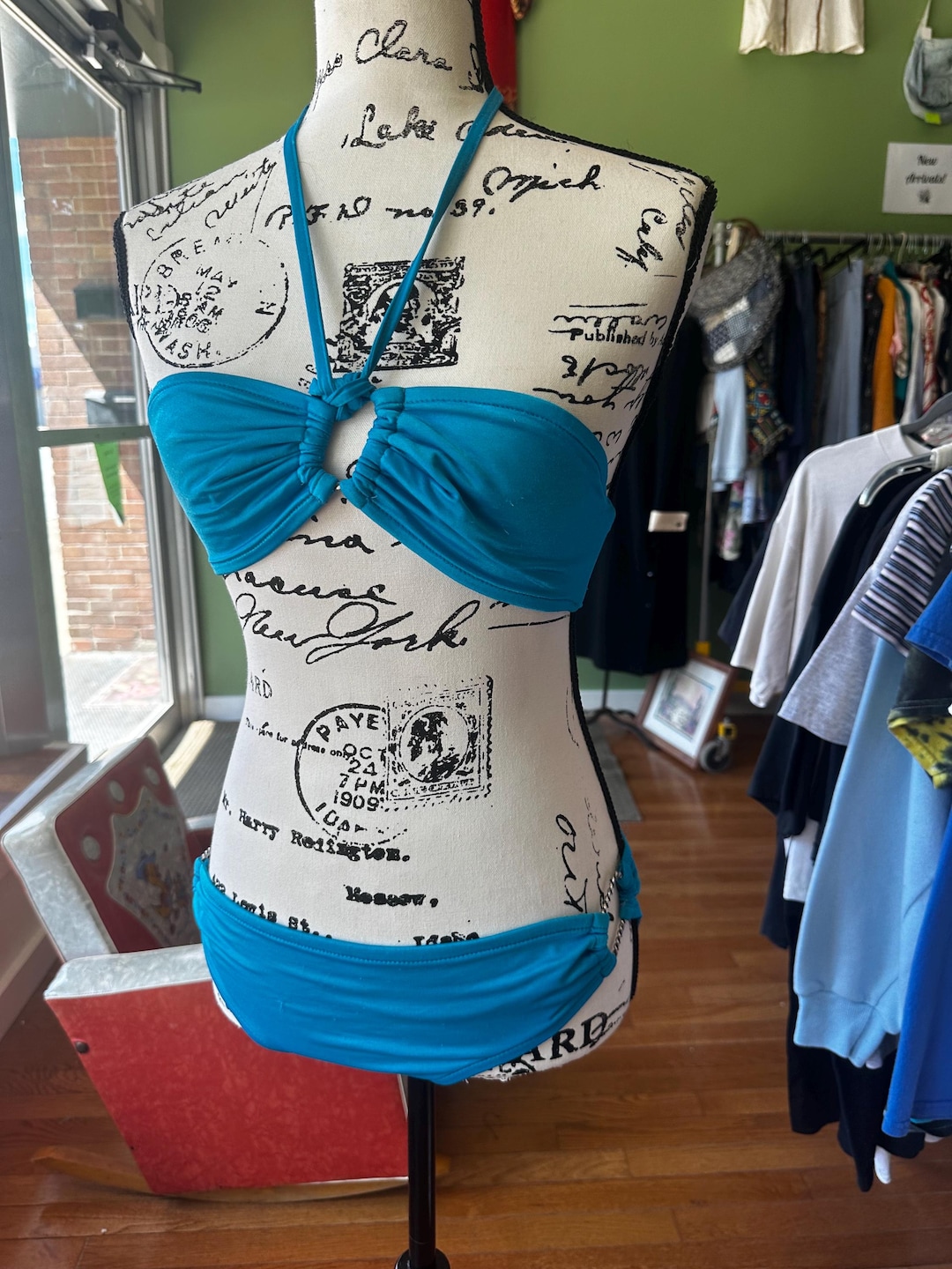 Vintage 80's Neon Blue Teal French Cut Bikini - Etsy