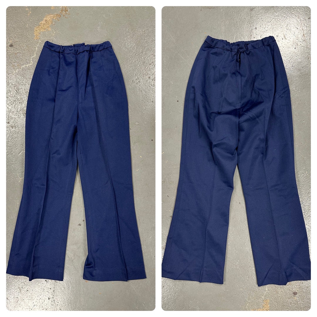 Vintage 60's/70's Navy Blue Slacks Laides Pants - Etsy