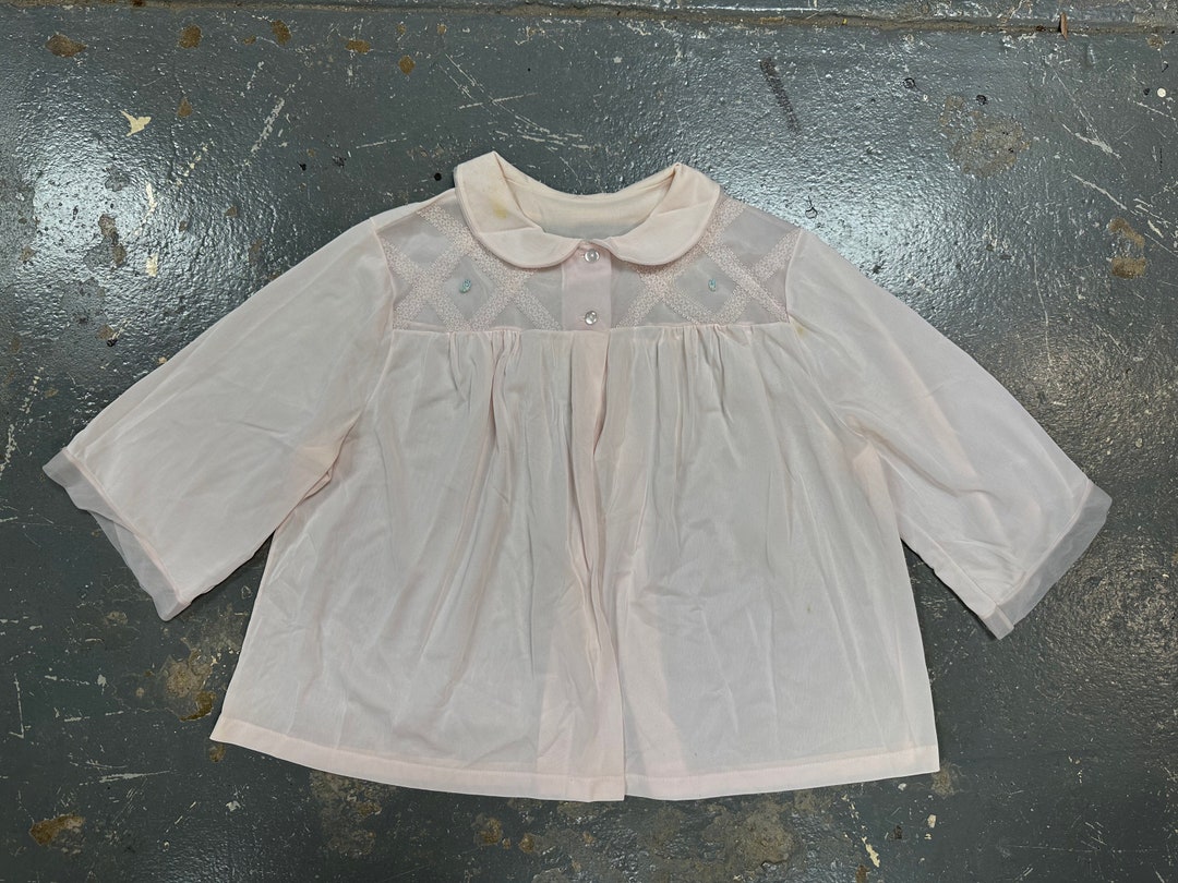 Vintage 50's/60's Pastel Nylon Bed Jacket - Etsy