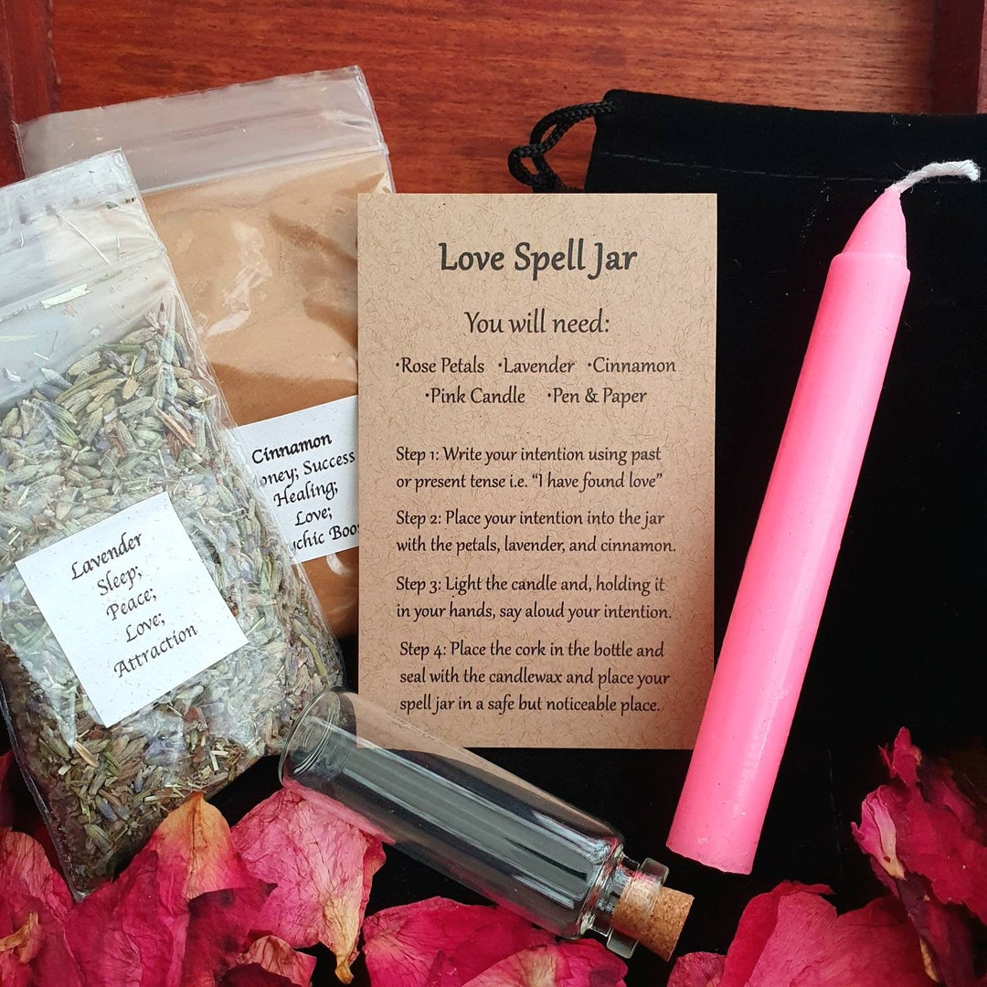 Love Spell Jar Kit Make Your Own Simple Spell Jar Witch - Etsy UK