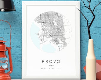 Provo City Map | Etsy