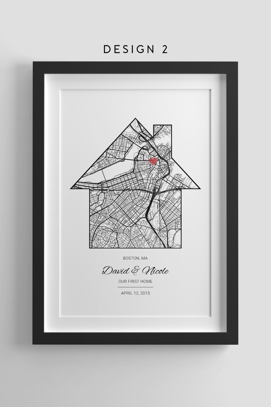 DIGITAL Our First Home Map,where It All Began,housewarming Gift ...