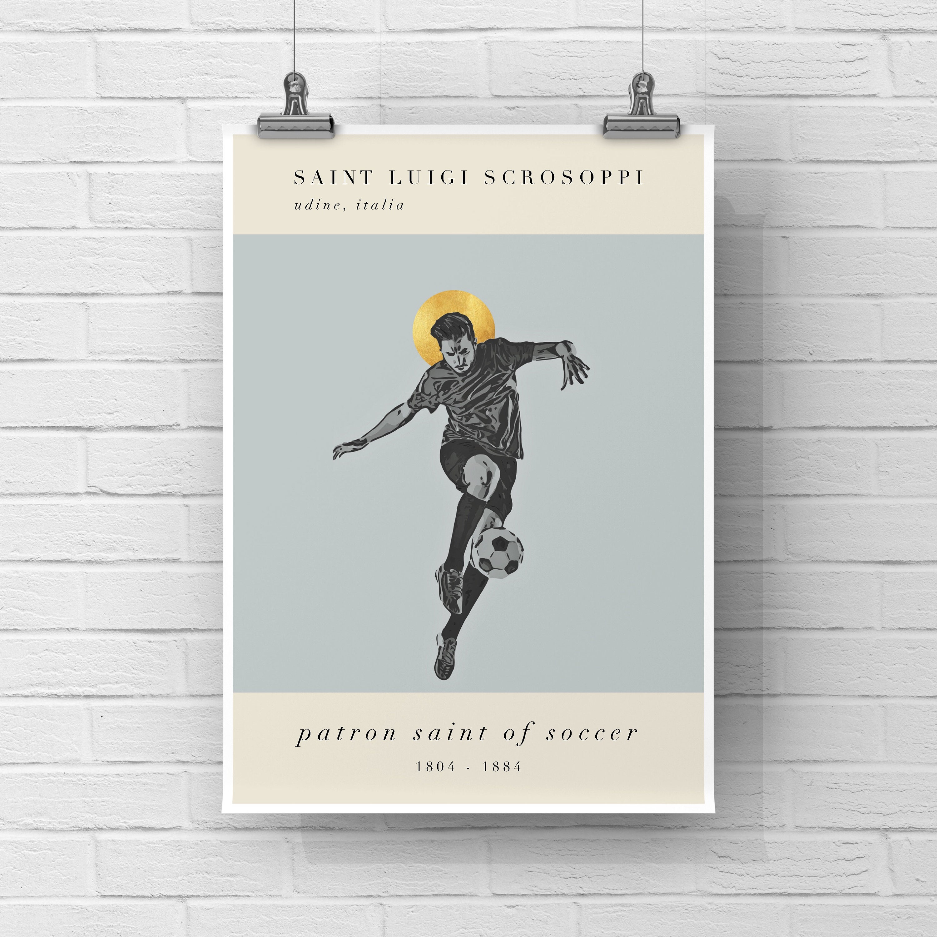 Soccer Saint Luigi Scrosoppi Patron Saint of Soccer Gift - Etsy Australia