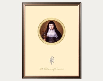 St. Clare of Assisi Coloring Page for Catholic Kids Digital Download ...