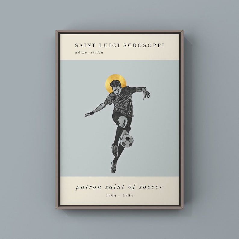Soccer Saint Luigi Scrosoppi Patron Saint of Soccer Gift - Etsy Australia