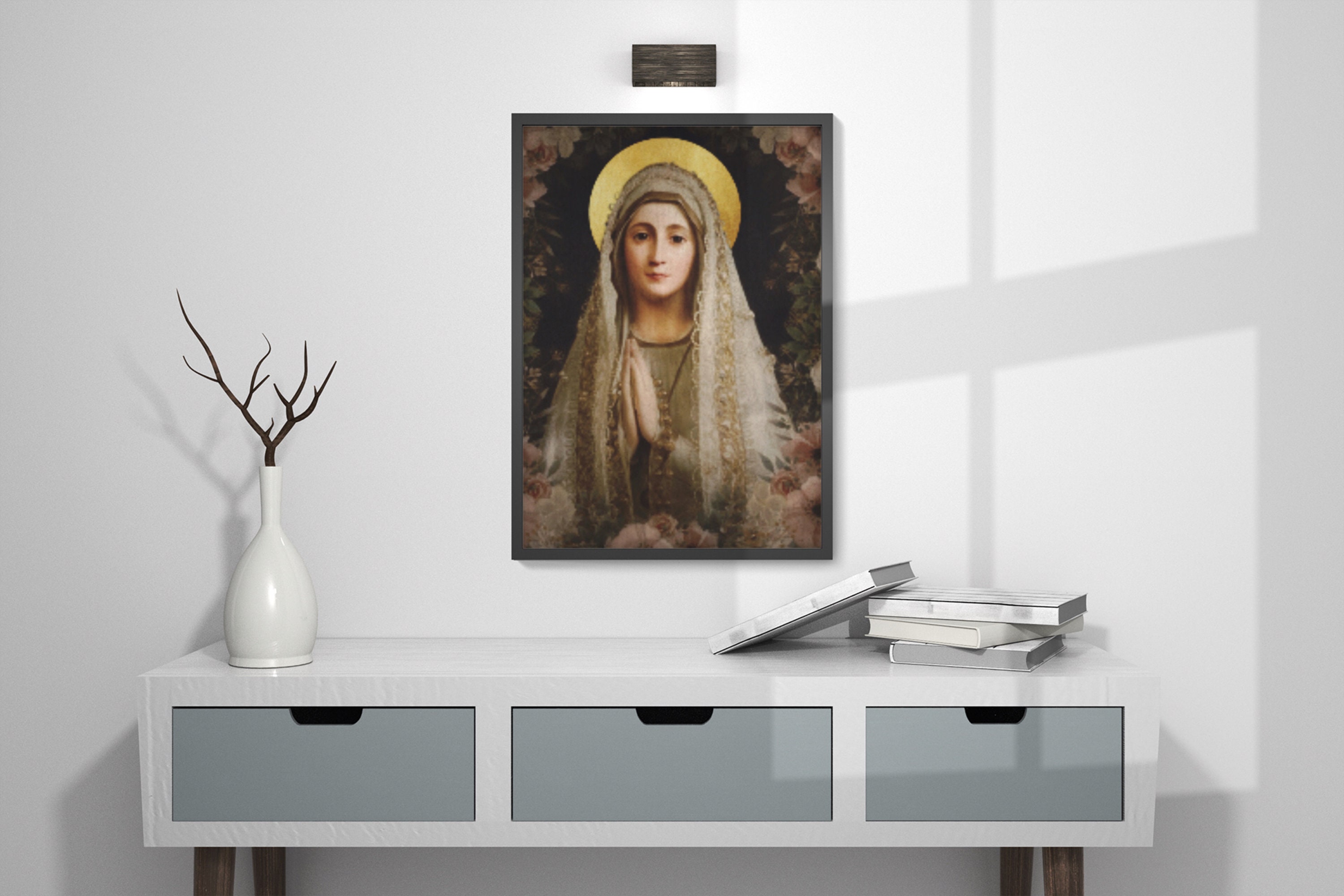 Our Lady of Fatima Catholic Art Print Virgin Mary Holy - Etsy