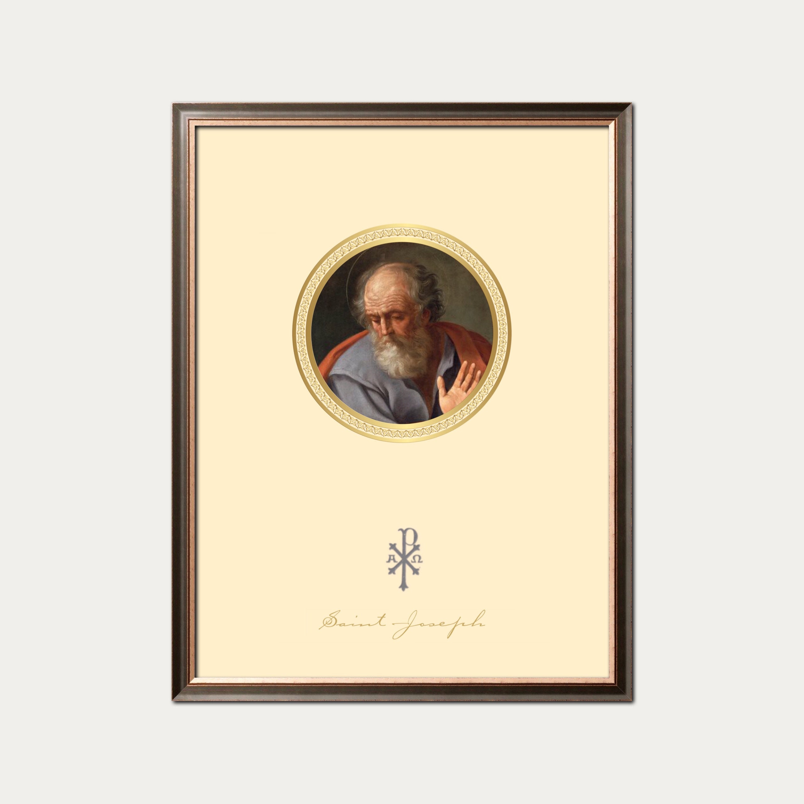 St. Joseph Patron Saint of Fathers Fathers Day Gift Catholic Wall Art ...