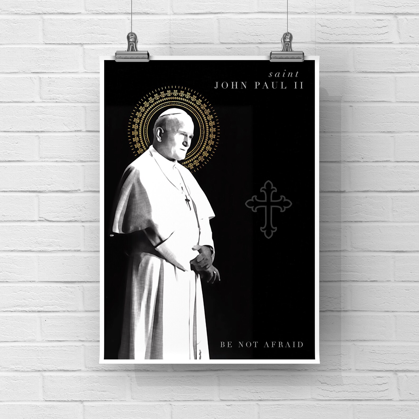 Saint John Paul II Be Not Afraid Catholic Wall Art Pope - Etsy