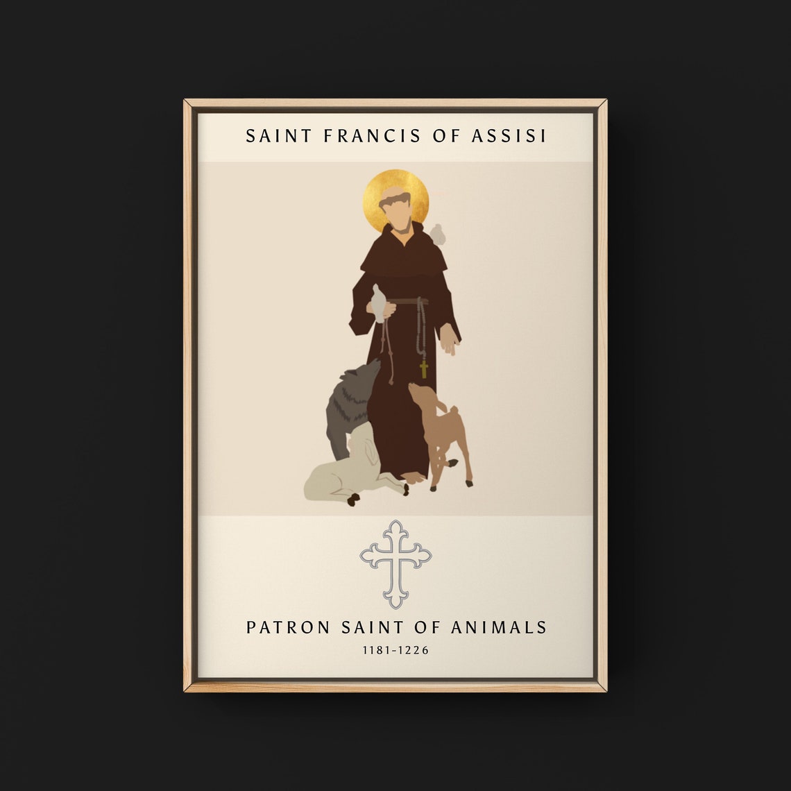 Saint Francis of Assisi - Patron Saint of Animals - Catholic Print ...