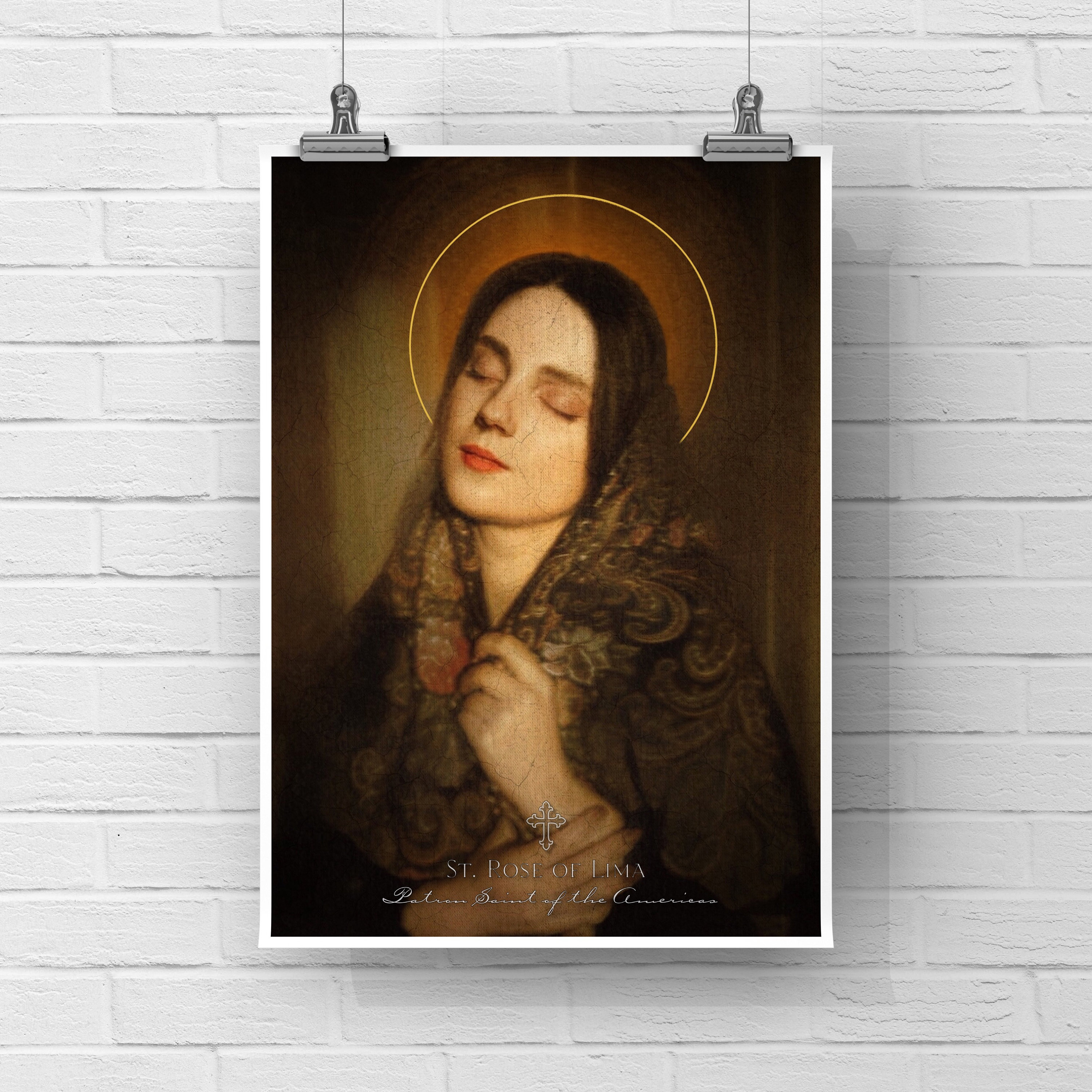 St.rose of Lima Patron Saint of the Americas Catholic Art Print Santa ...