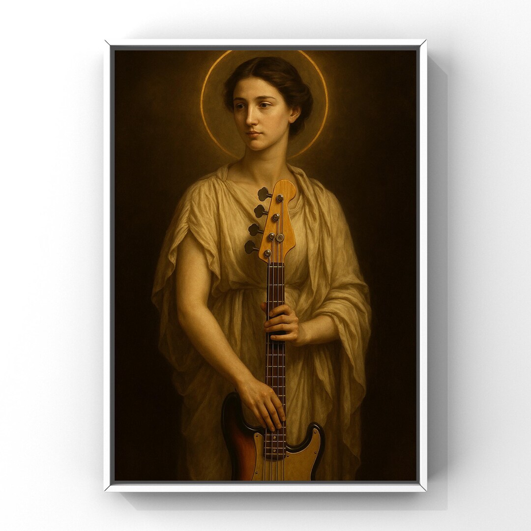 Patron Saint of Bassists – Saint Cecilia With Vintage P-bass | Catholic ...