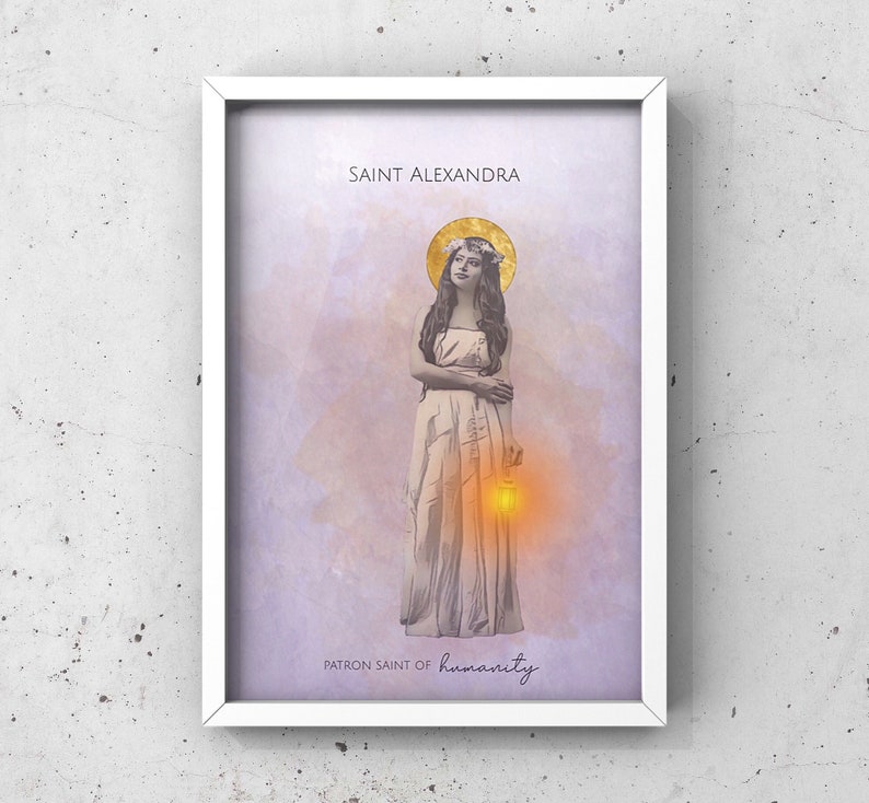 Wall Art, Patron Saint of Humanity, Saint Alexandra, Printable Art ...