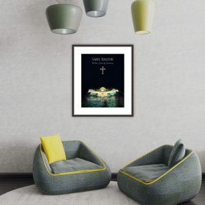 Swimming Saint Adjutor Patron Saint of Swimmers Catholic Print Gift for ...