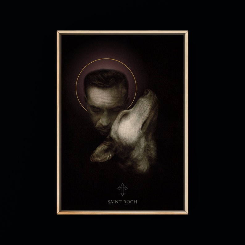 Saint Roch Patron Saint of Dogs St Rocco Print Dog Lovers Gift Saint ...