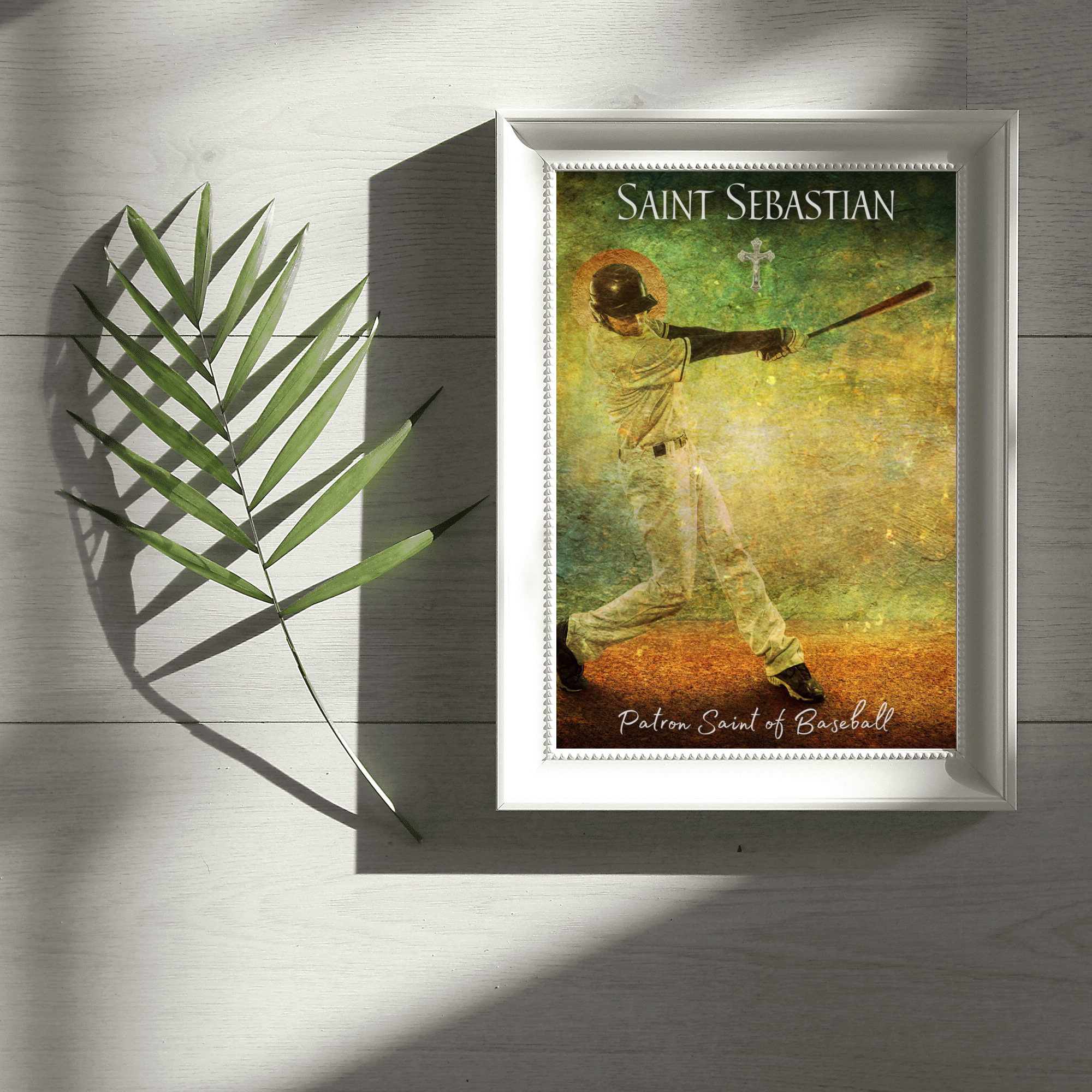 BASEBALL, Saint Sebastian, Patron Saint of Baseball, Catholic Wall Art ...