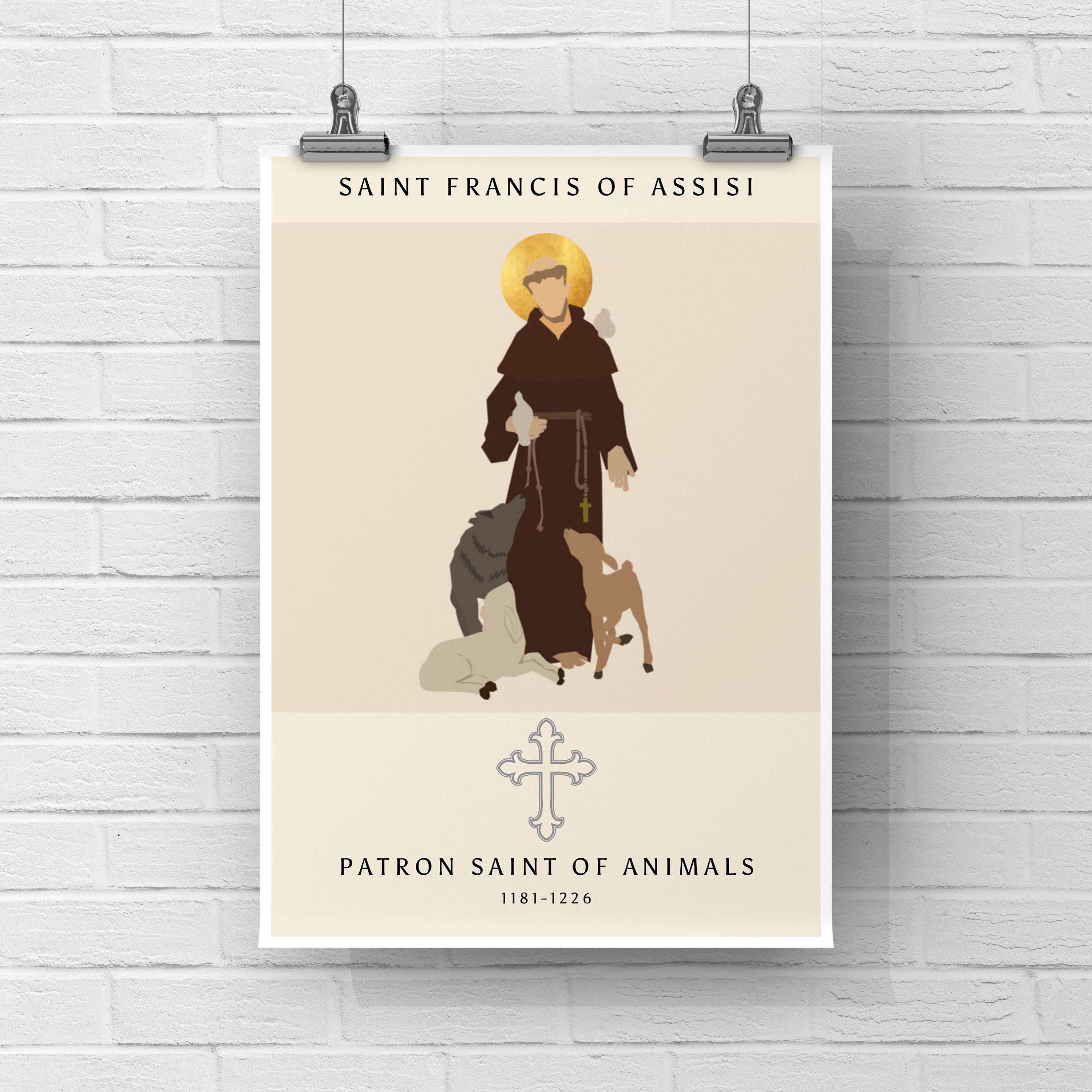 Saint Francis of Assisi - Patron Saint of Animals - Catholic Print ...