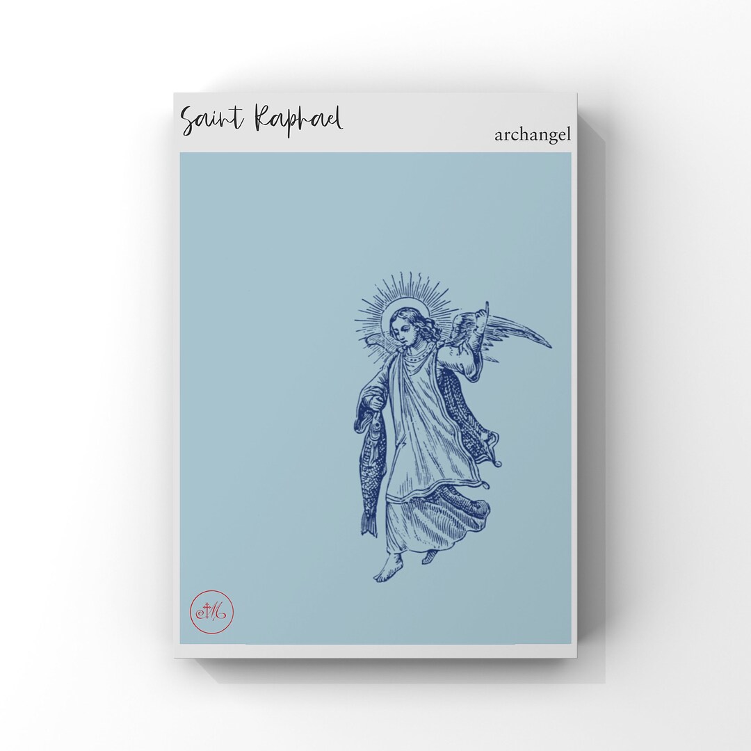 St. Raphael the Archangel Patron Saint of Healing Catholic Art Print ...